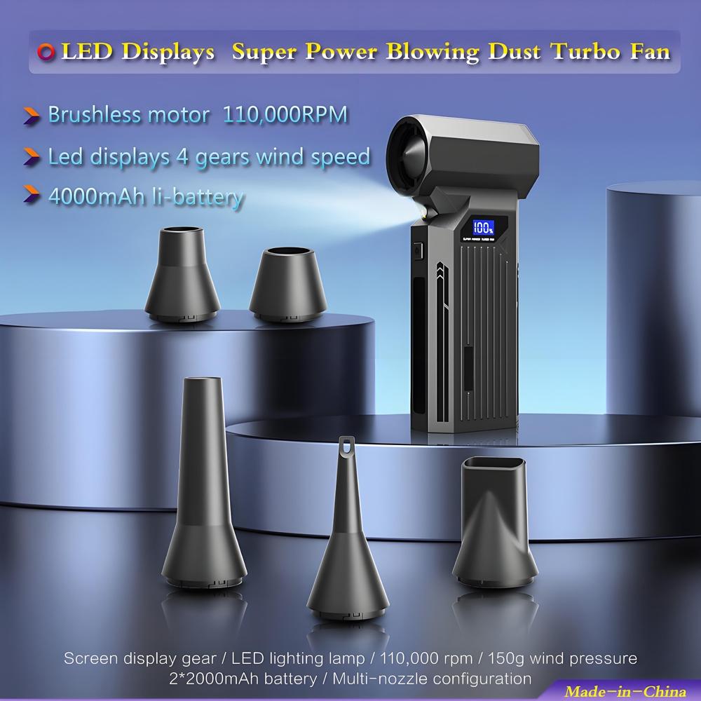 One piece of Handheld High-Power Turbo Fan air duster, 110000RPM ...